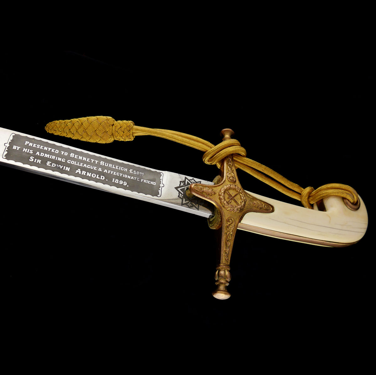 Presentation Mameluke Sword to a Celebrated War Correspondent, 1899 ...