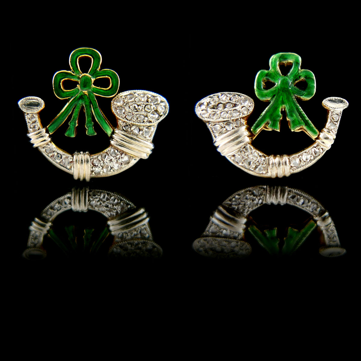 A Pair of Light Infantry Bugle Brooches – The Armoury St James's